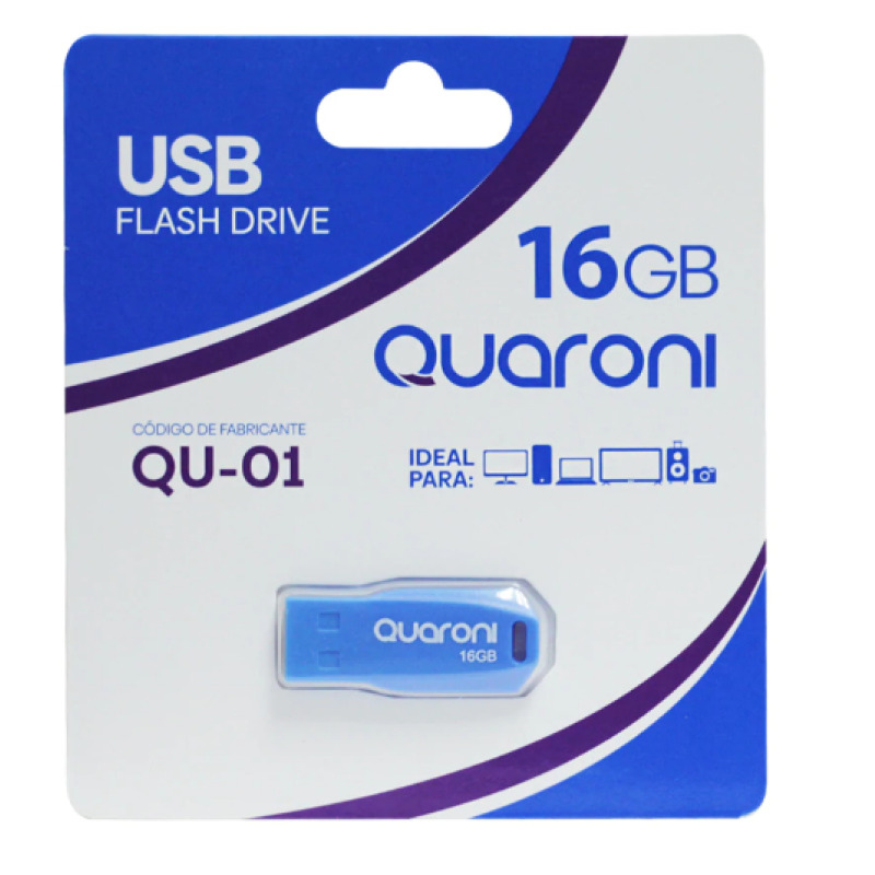Quaroni QU-01 unidad flash USB 16 GB USB tipo A 2.0 Azul » Bigcom